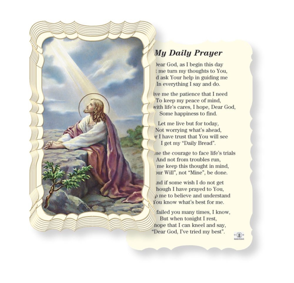 My Daily Prayer - Embossed Linen Prayer Card (Single) - The Calling Store
